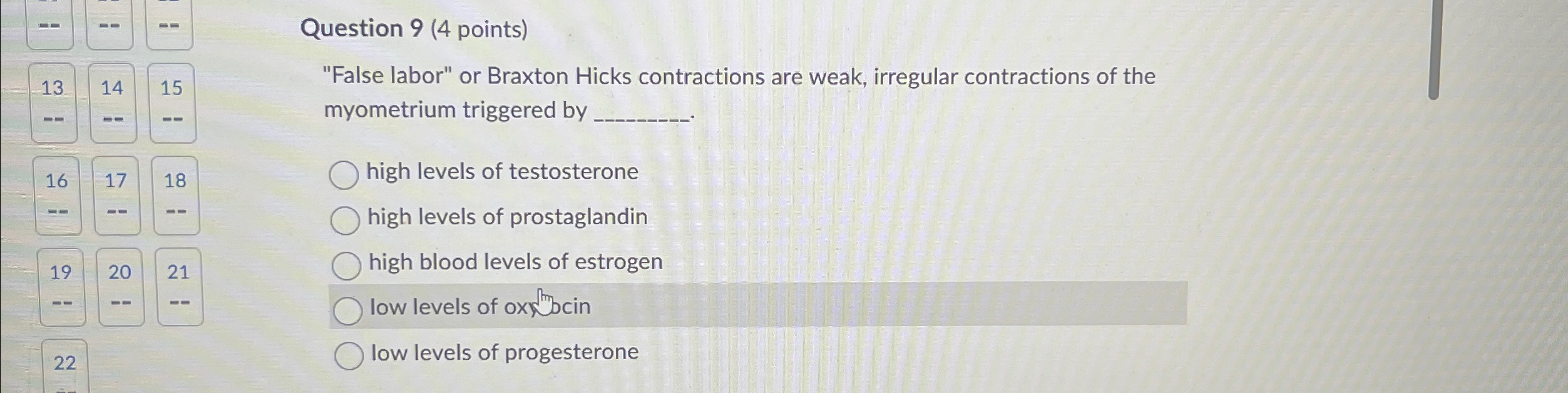 Solved --22"False labor" or Braxton Hicks contractions are | Chegg.com
