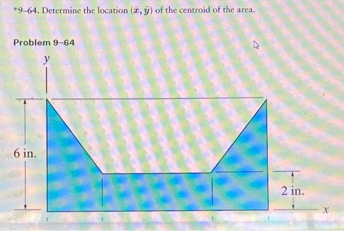 Solved *9-64. Determine the location (xˉ,yˉ) of the centroid | Chegg.com