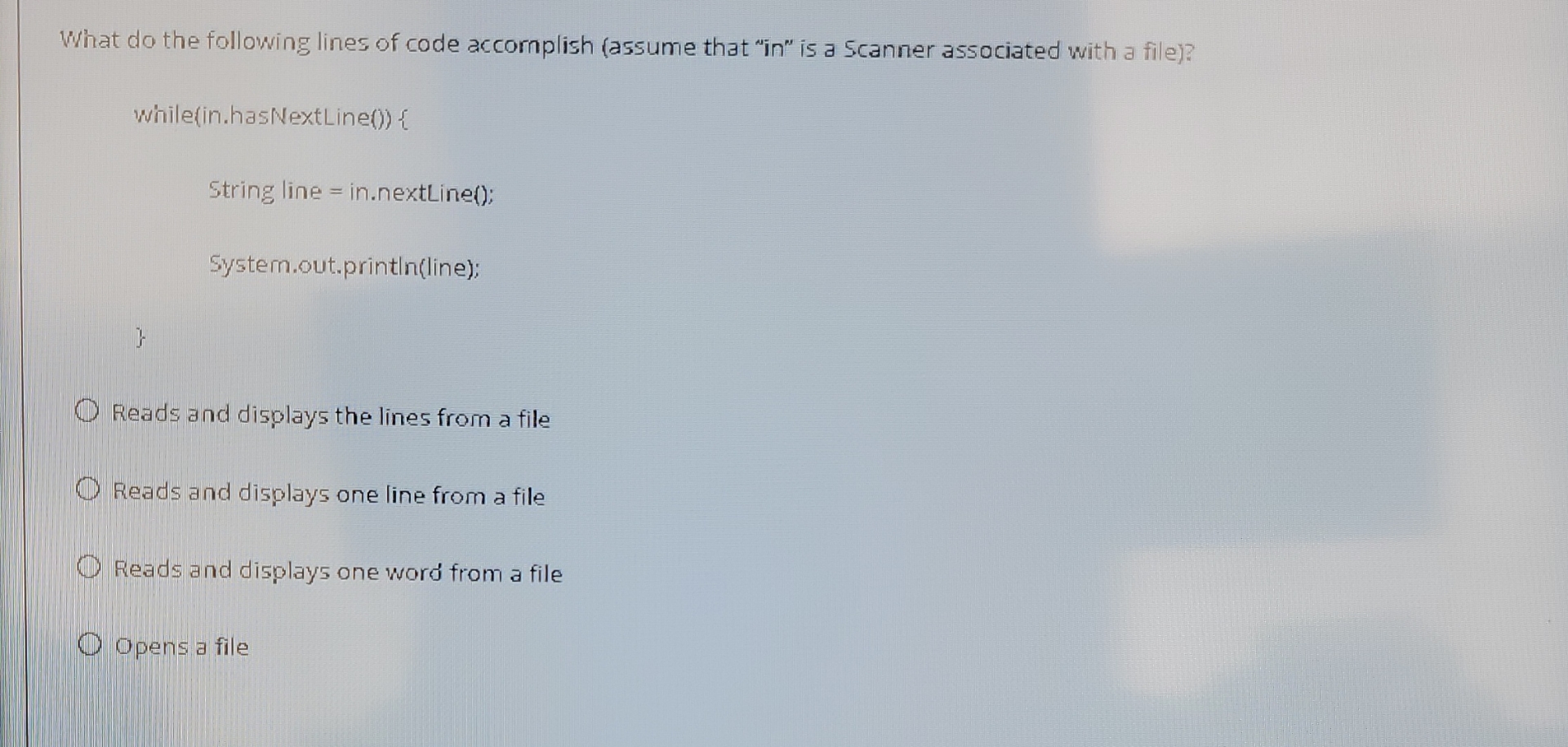 Solved What do the following lines of code accomplish | Chegg.com