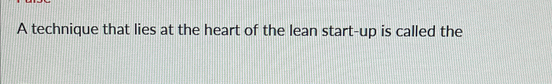 Solved A technique that lies at the heart of the lean | Chegg.com