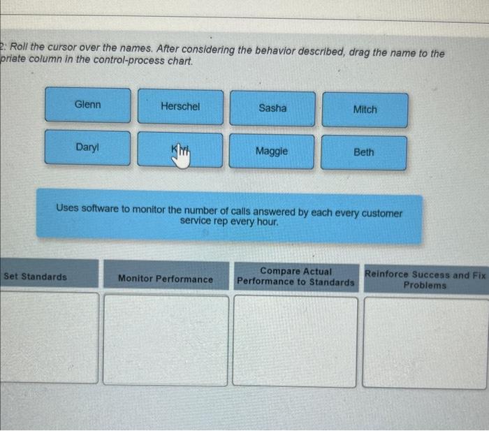 Solved This exercise will organize the steps in the control | Chegg.com
