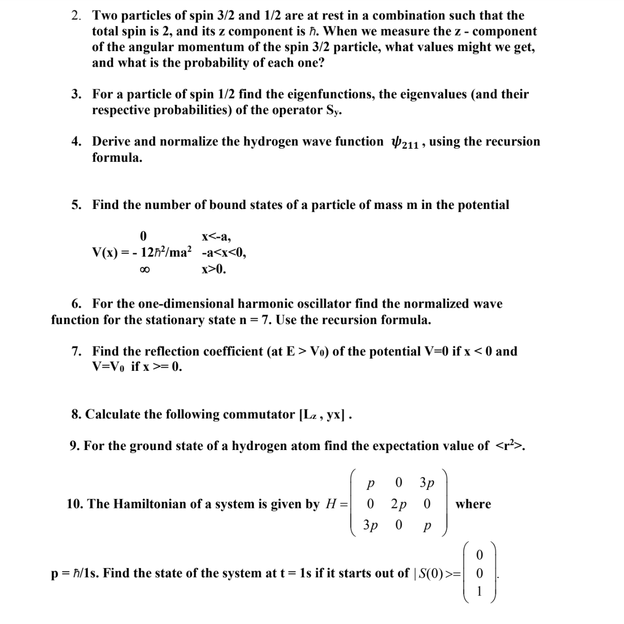 Solved Two particles of spin 32 ﻿and 12 ﻿are at rest in a | Chegg.com