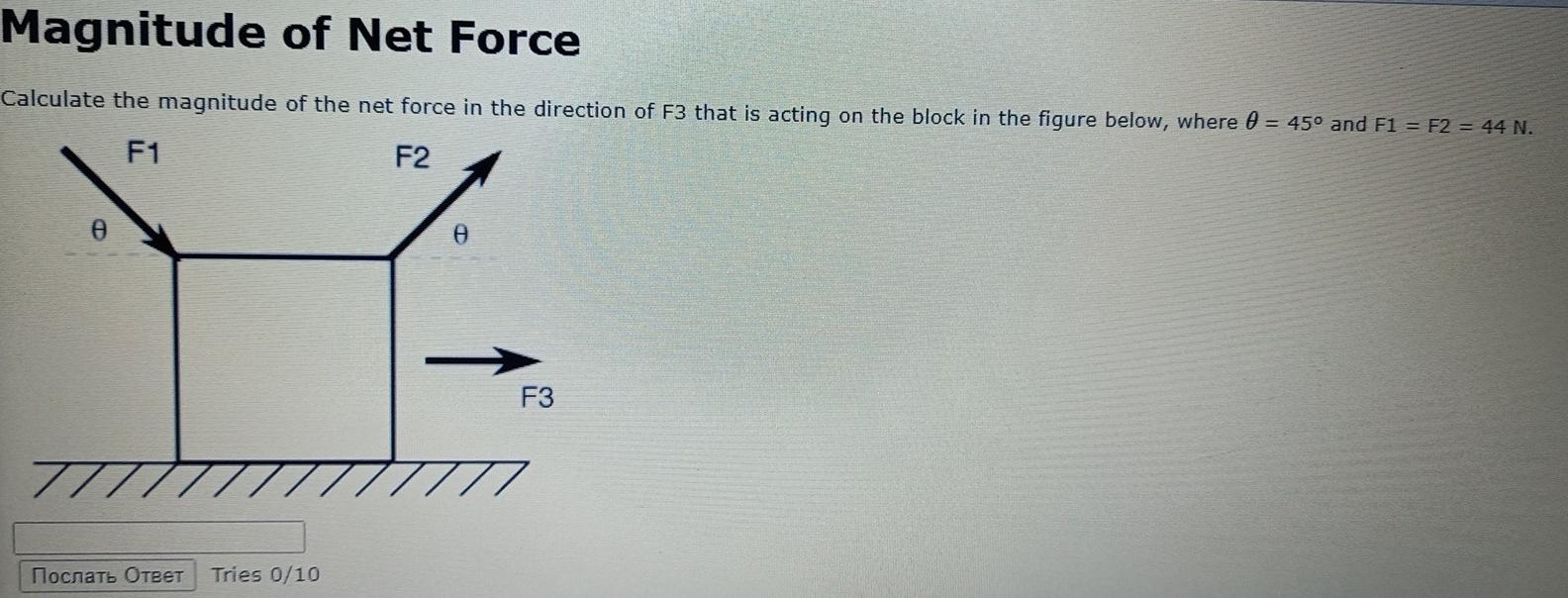 Solved Magnitude of Net Force Calculate the magnitude of the | Chegg.com