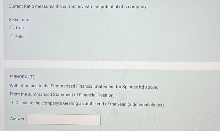 Solved Spintex Ltd Income Statement for the year ended 30 | Chegg.com
