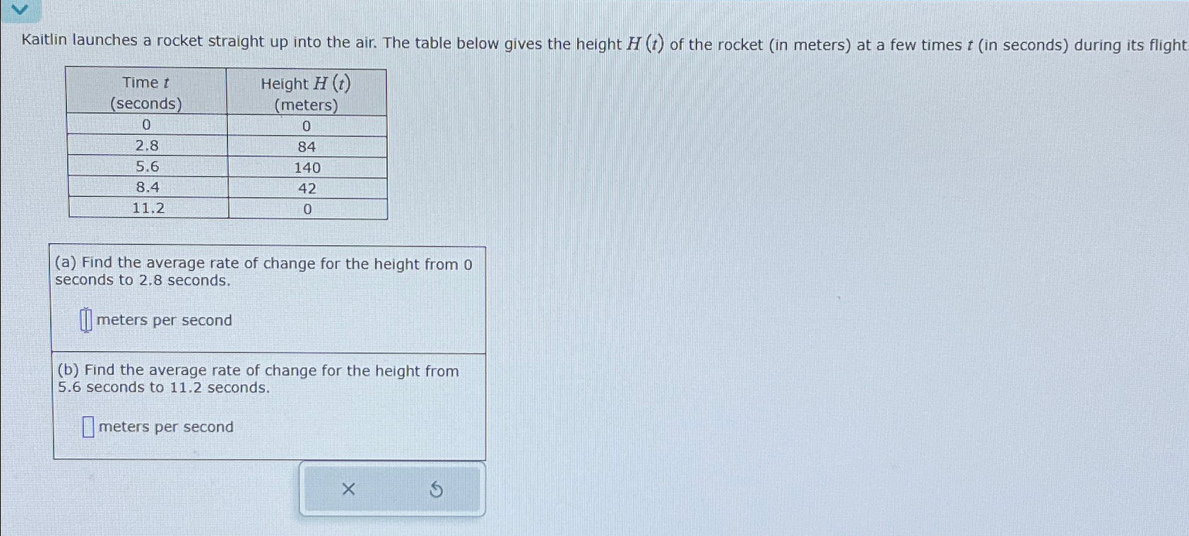 Solved Kaitlin launches a rocket straight up into the air. | Chegg.com