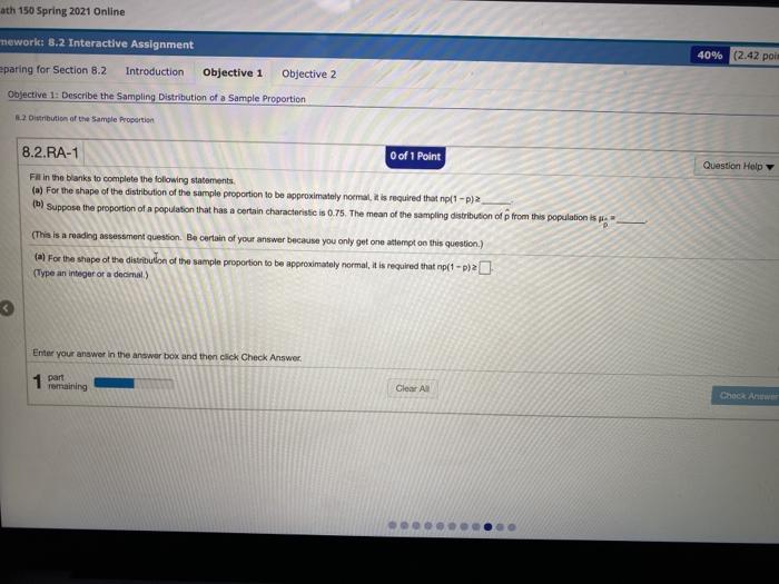 Solved ath 150 Spring 2021 Online mework: 8,2 Interactive | Chegg.com