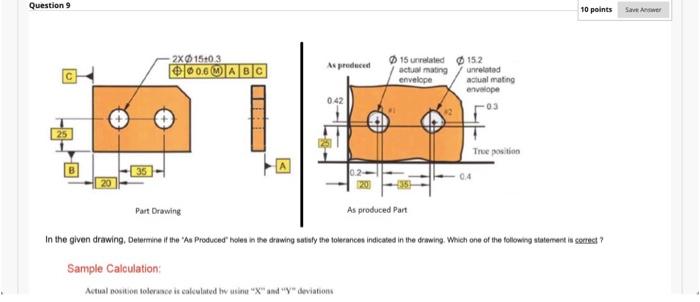 Solved Hole \# 1 position is out of limit but Hole \#2 | Chegg.com