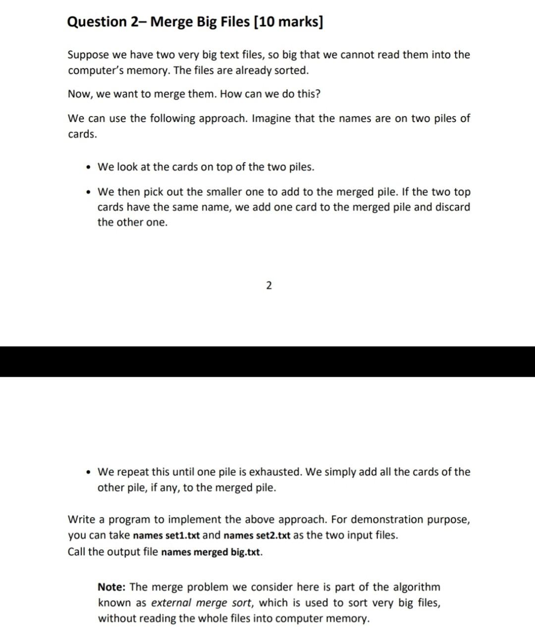 Solved using python names set1.txt and names set2.txt are | Chegg.com