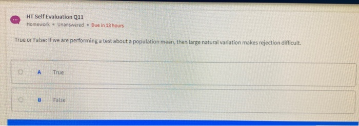 Solved HT Self Evaluation Q1 Homework. Unanswered. Due in 13 | Chegg.com