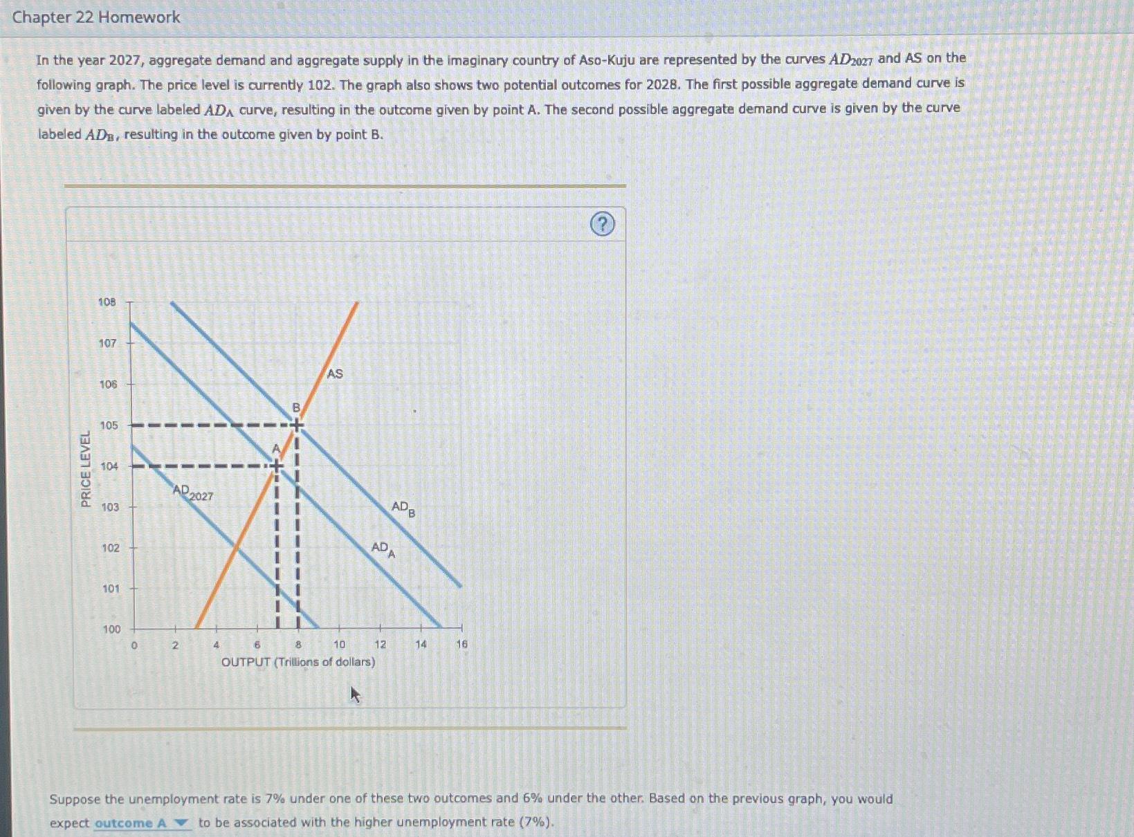 Solved Chapter 22 ﻿HomeworkIn the year 2027, ﻿aggregate | Chegg.com