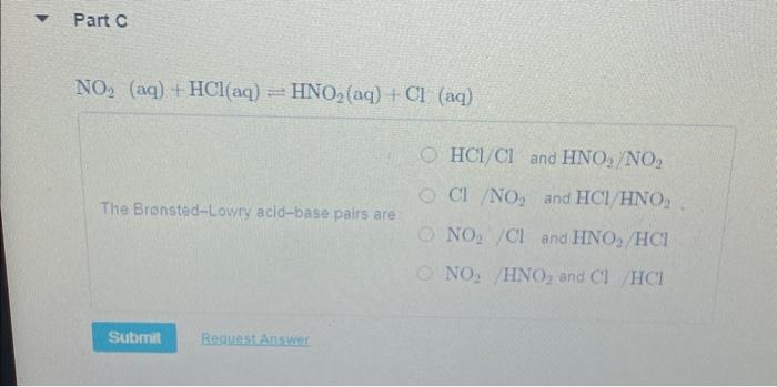 Solved HF(aq)+H2O(l)⇌F(aq)+H3O+(aq) H2O/F and H3O/HF The | Chegg.com