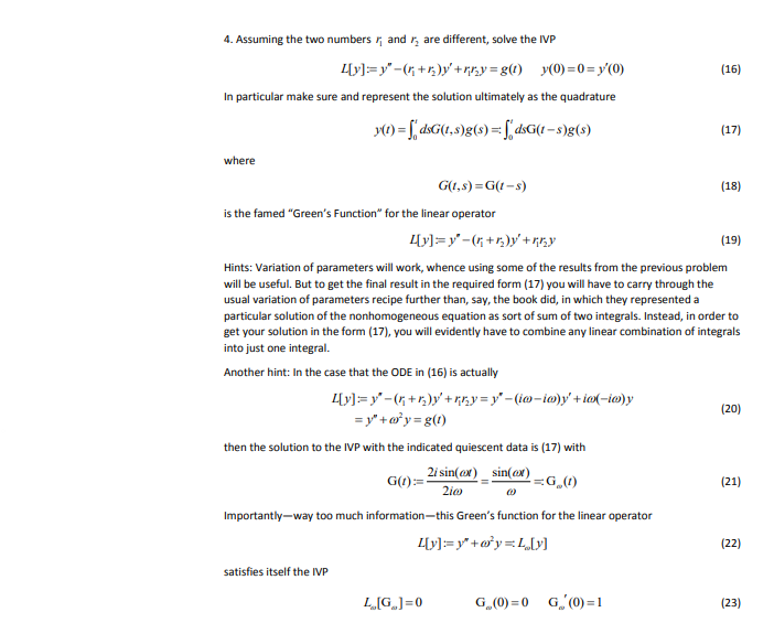 Solved Assuming The Two Numbers R1 ﻿and R2 ﻿are Different 