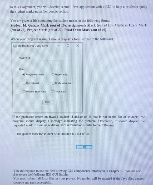 Solved In this assignment, you will develop a small Java | Chegg.com