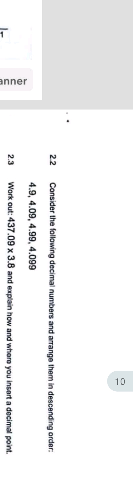 Solved 2.2 ﻿Consider the following decimal numbers and | Chegg.com