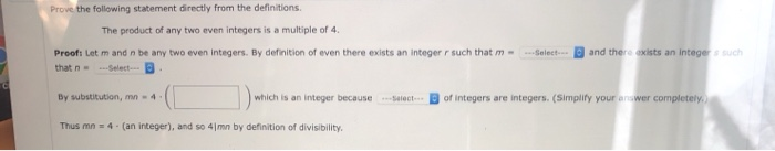 Solved Prove the following statement directly from the | Chegg.com