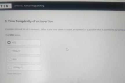 Solved Time Complexity of an Insertion | Chegg.com