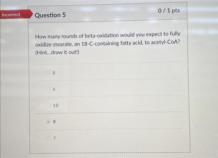 Solved How many rounds of beta-oxidation would you expect to | Chegg.com