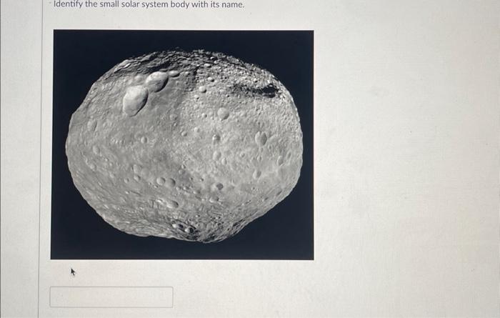 Solved Identify the small solar system body with its name. | Chegg.com