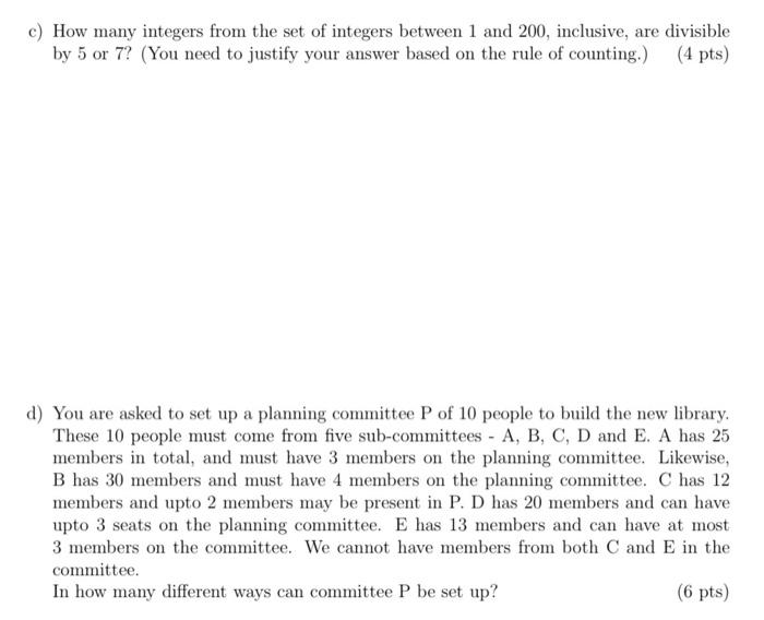 Solved Problem 5. (Counting) (20pts) a) How many different | Chegg.com