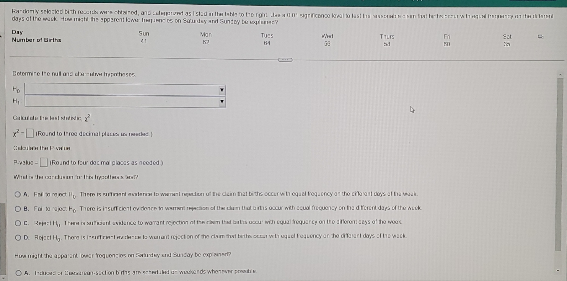 Solved Randomly selected birth records were obtained, and | Chegg.com
