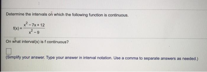 Solved Determine the intervals on which the following | Chegg.com
