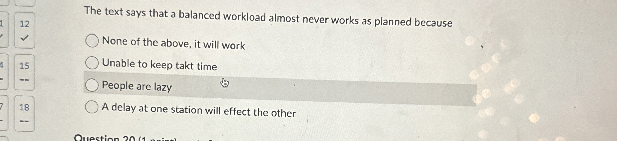 Solved The text says that a balanced workload almost never | Chegg.com