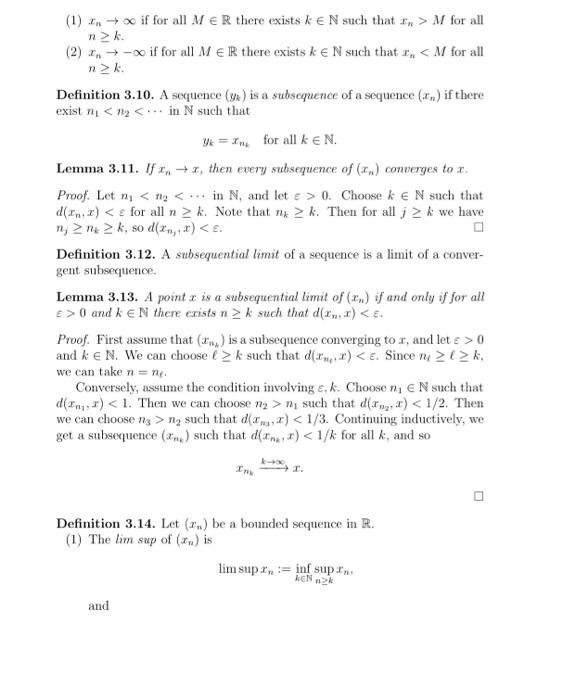 Solved 5. (a) Prove that if yn + y in R and (In) is a | Chegg.com