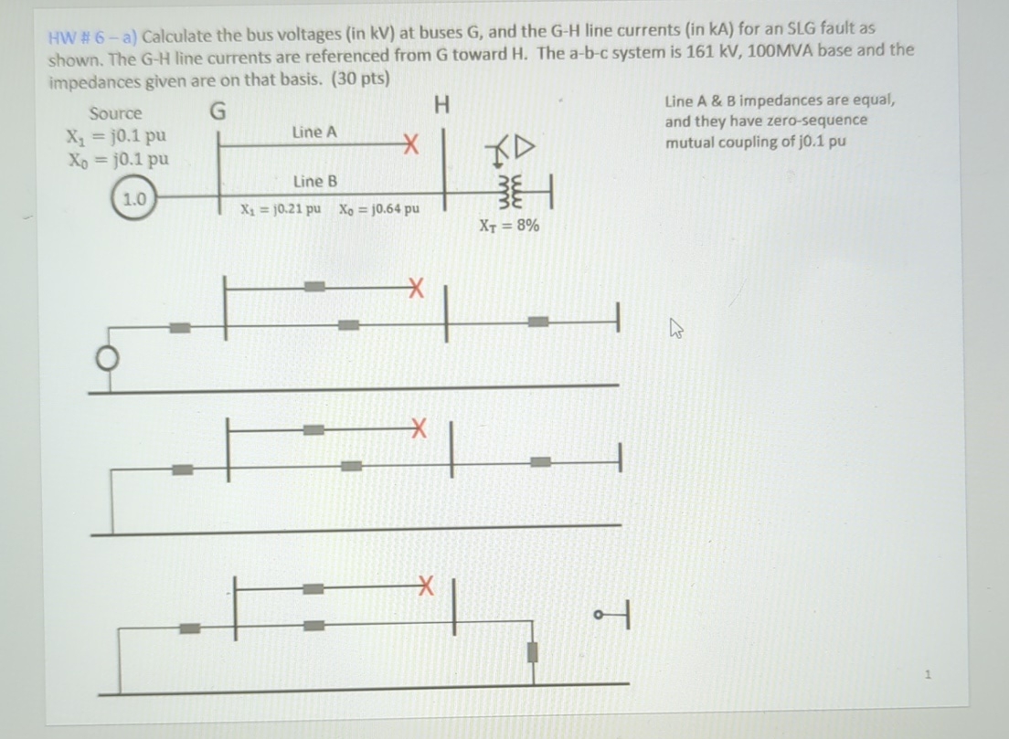 Solved a) ﻿Calculate the bus voltages (in kV) ﻿at buses G, | Chegg.com