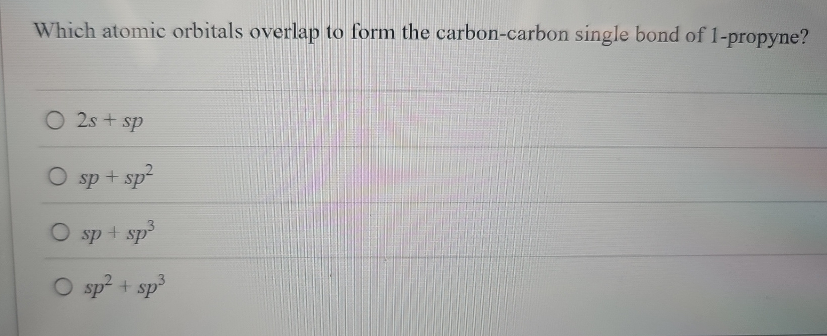 Solved Which atomic orbitals overlap to form the | Chegg.com