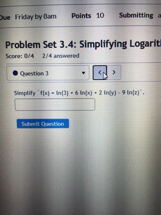 Solved Due Friday by 8am Points 10 Submitting a Problem Set | Chegg.com