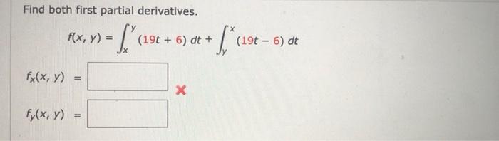 Solved Find both first partial derivatives. | Chegg.com