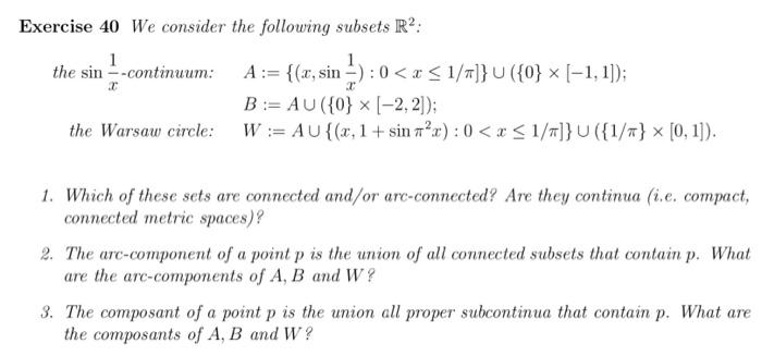 Solved Exercise 40 We consider the following subsets R2 : | Chegg.com