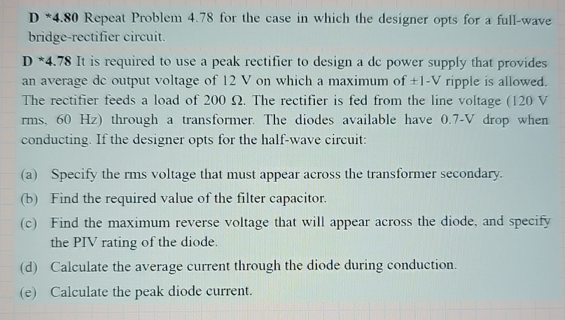 Solved D *4.80 ﻿Repeat Problem 4.78 ﻿for the case in which | Chegg.com