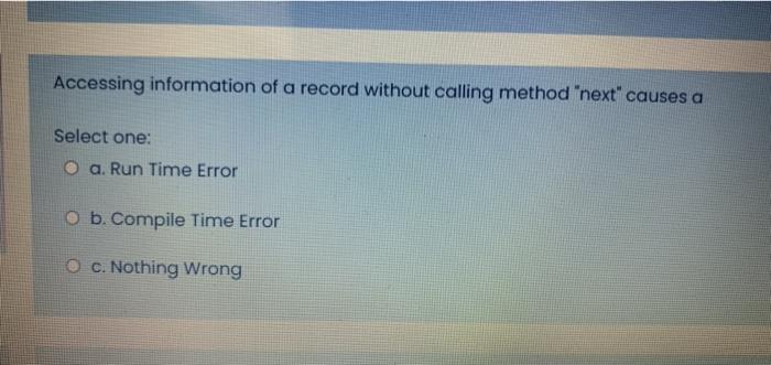 Solved Accessing Information Of A Record Without Calling