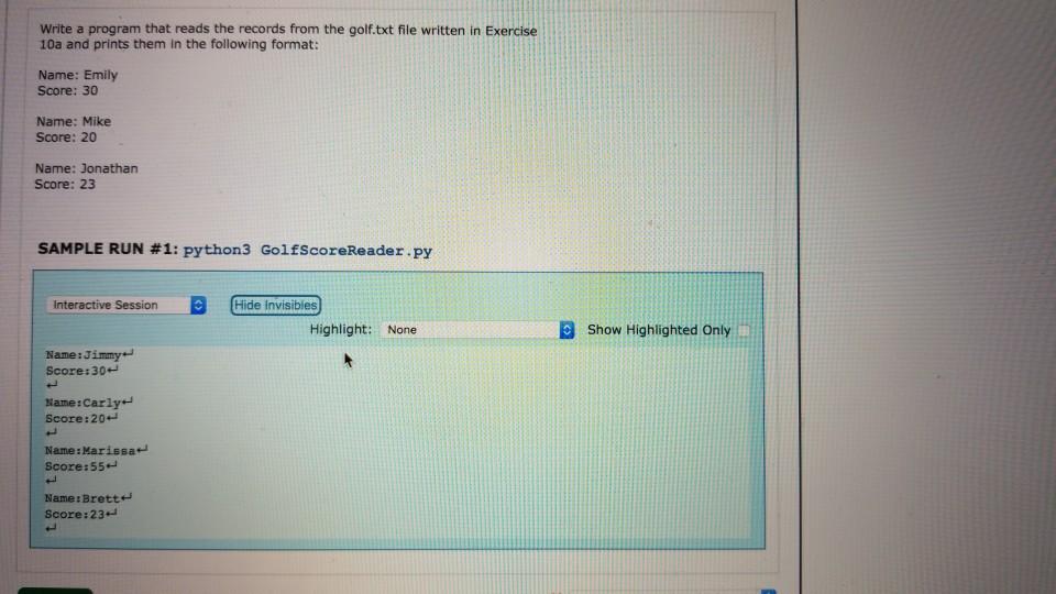 Solved Write a program that reads the records from the | Chegg.com