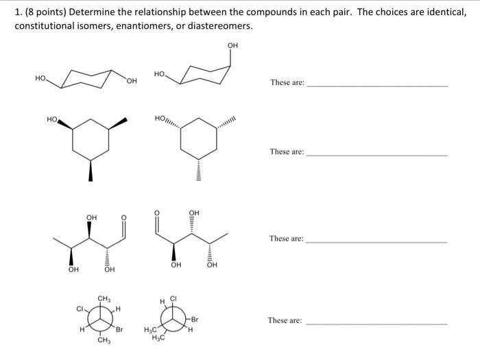 Solved 1. (8 points) Determine the relationship between the | Chegg.com