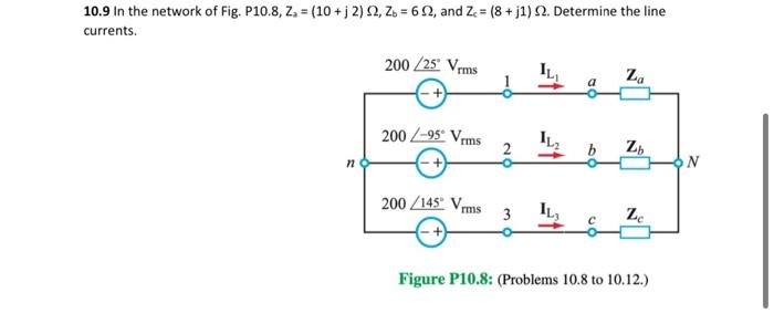 Solved 10.9 In the network of Fig. P10.8, Zz=(10+j2)Ω,Zb=6Ω, | Chegg.com