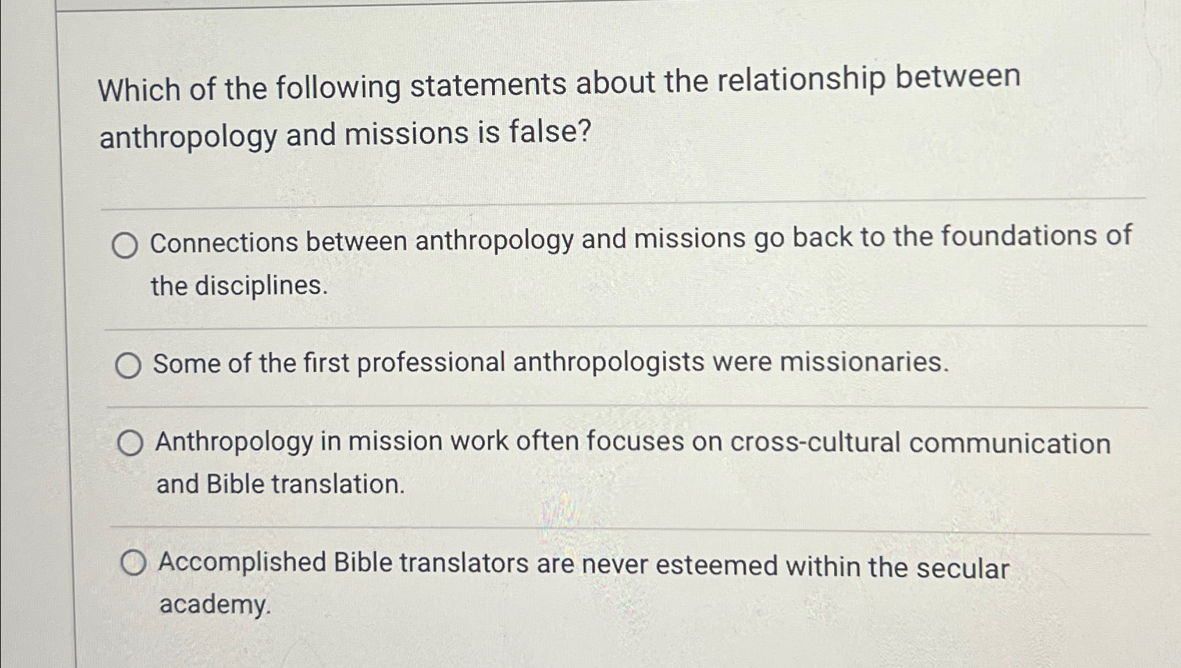 Solved Which of the following statements about the | Chegg.com