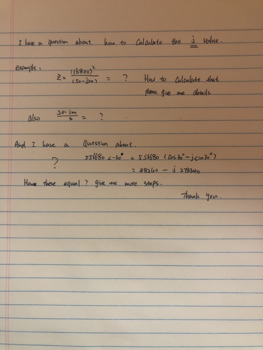 Solved I have a question about how to Calculate the j value. | Chegg.com
