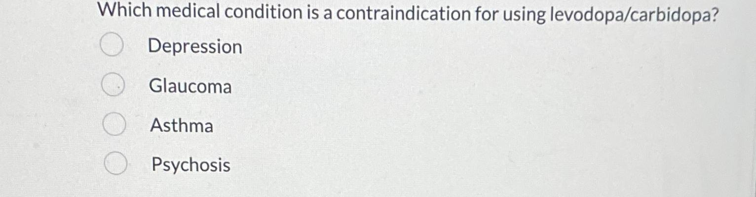 Solved Which medical condition is a contraindication for | Chegg.com