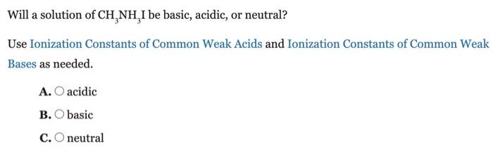 Solved Will a solution of \\( \\mathrm{CH}_{3} | Chegg.com
