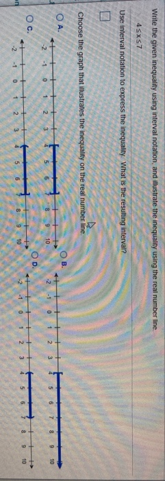 Solved Write The Given Inequality Using Interval Notation 0521