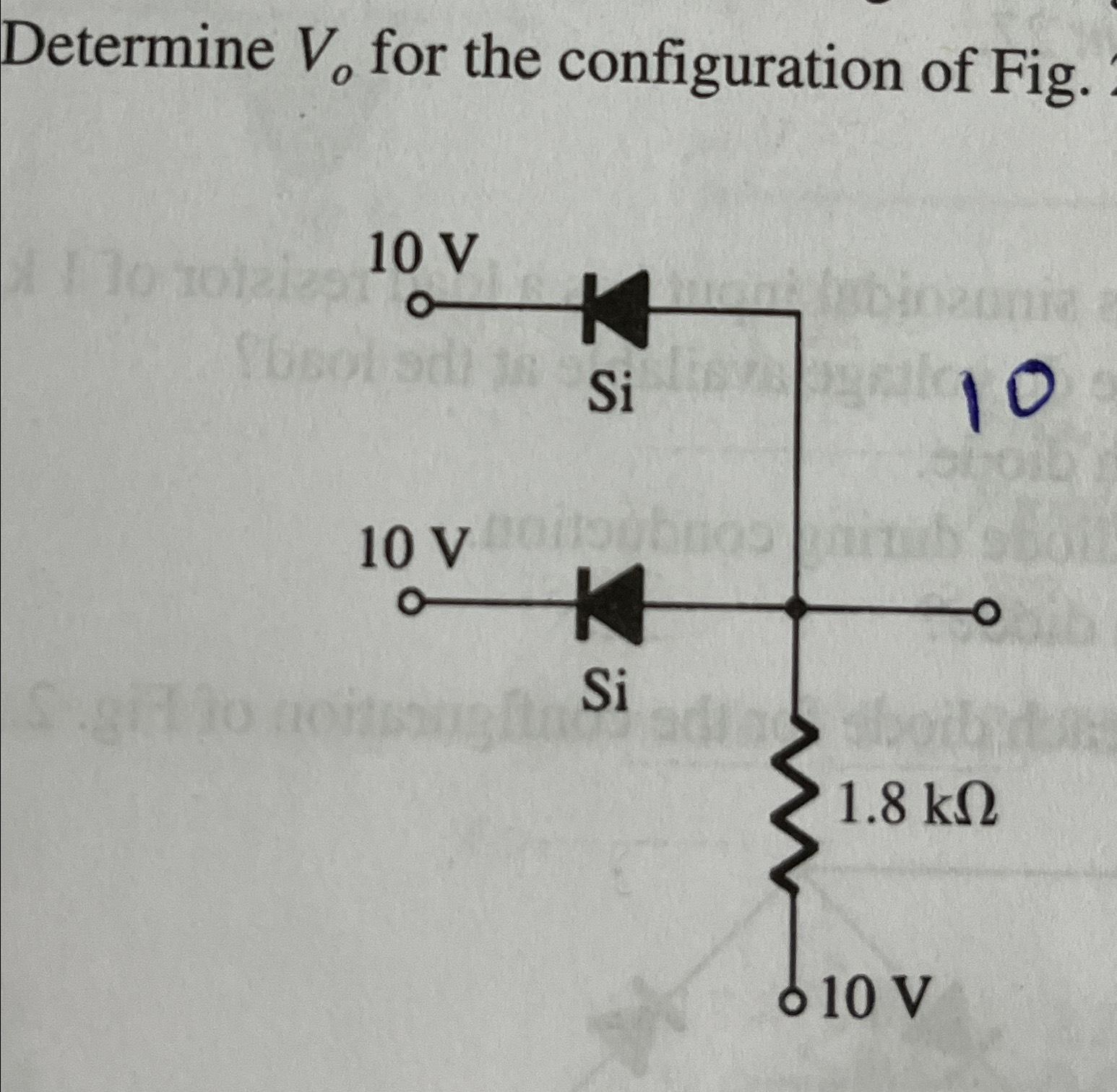 Solved Determine Vo ﻿for the configuration of Fig. | Chegg.com