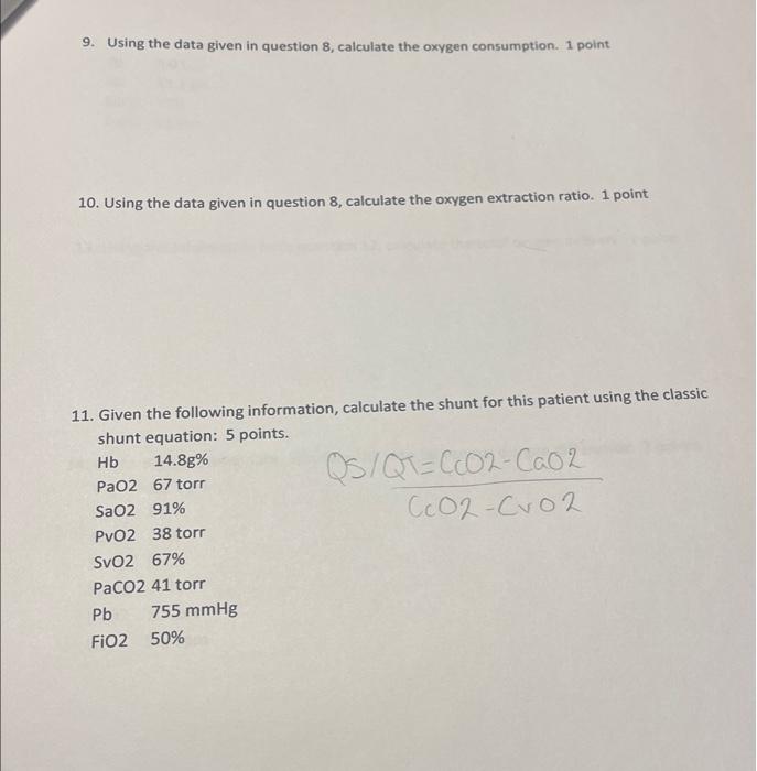 Solved information to answer question 9 is provided in | Chegg.com