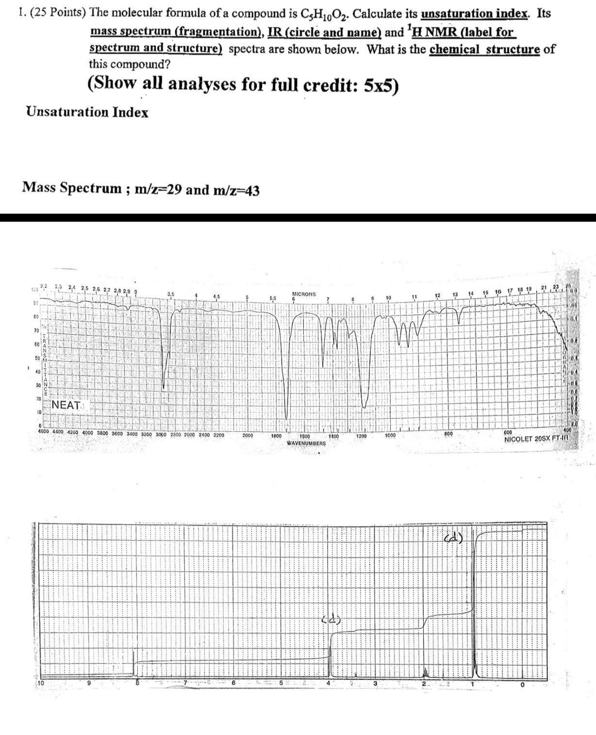 Solved (25 ﻿Points) ﻿The molecular formula of a compound is | Chegg.com