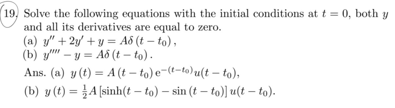 Solved Solve the following equations with the initial | Chegg.com