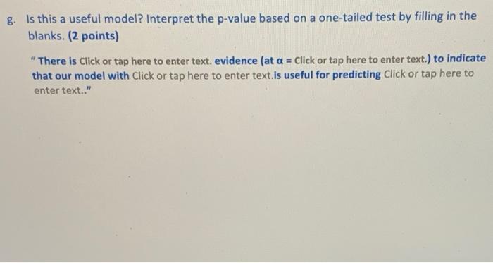 Solved Least Squares Linear Regression of Asking Predictor | Chegg.com