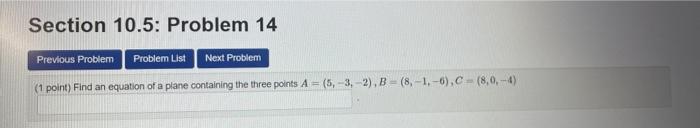 Solved Section 10.5: Problem 14 Previous Problem Problem | Chegg.com