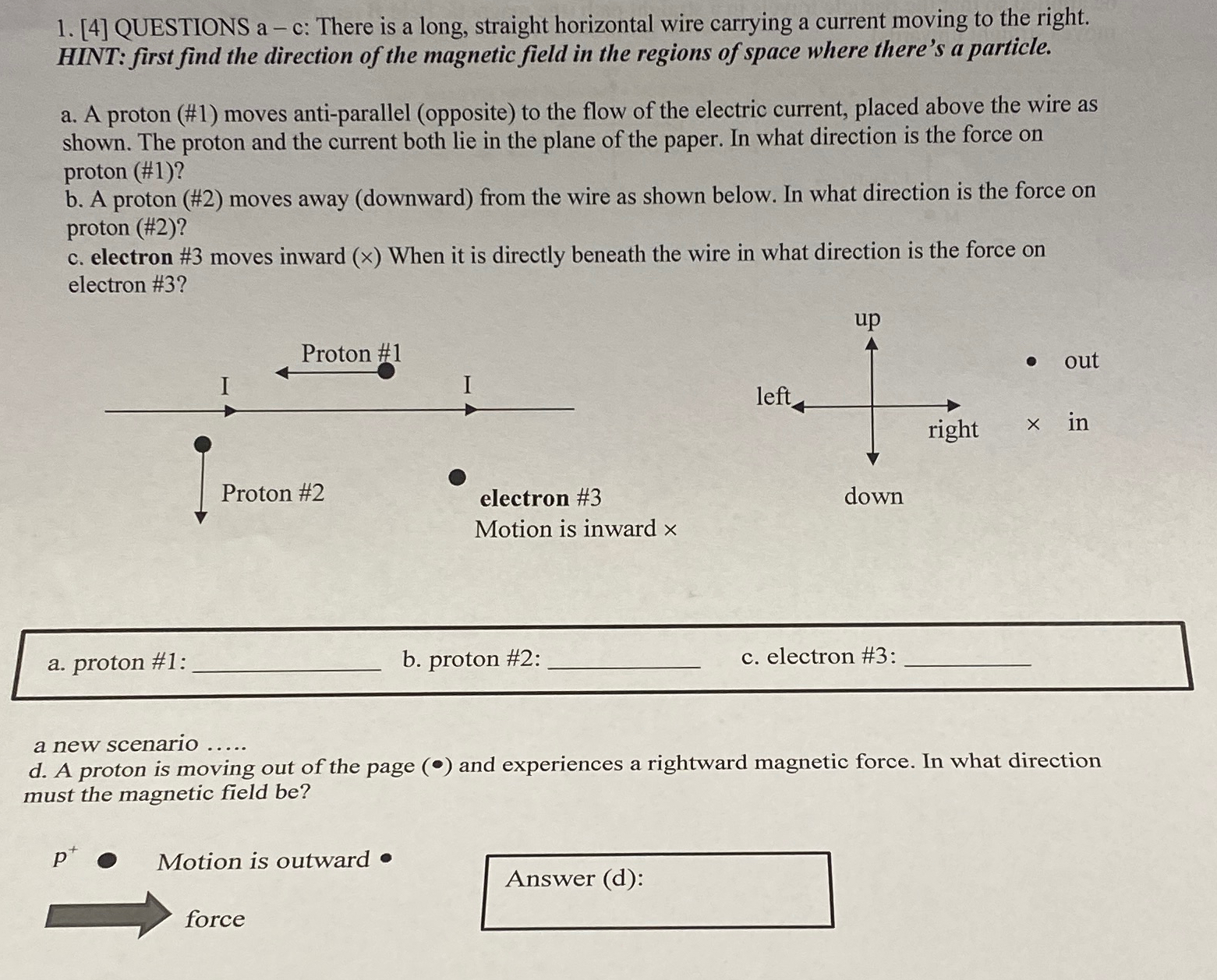 Solved [4] ﻿QUESTIONS a - ﻿c: There is a long, straight | Chegg.com