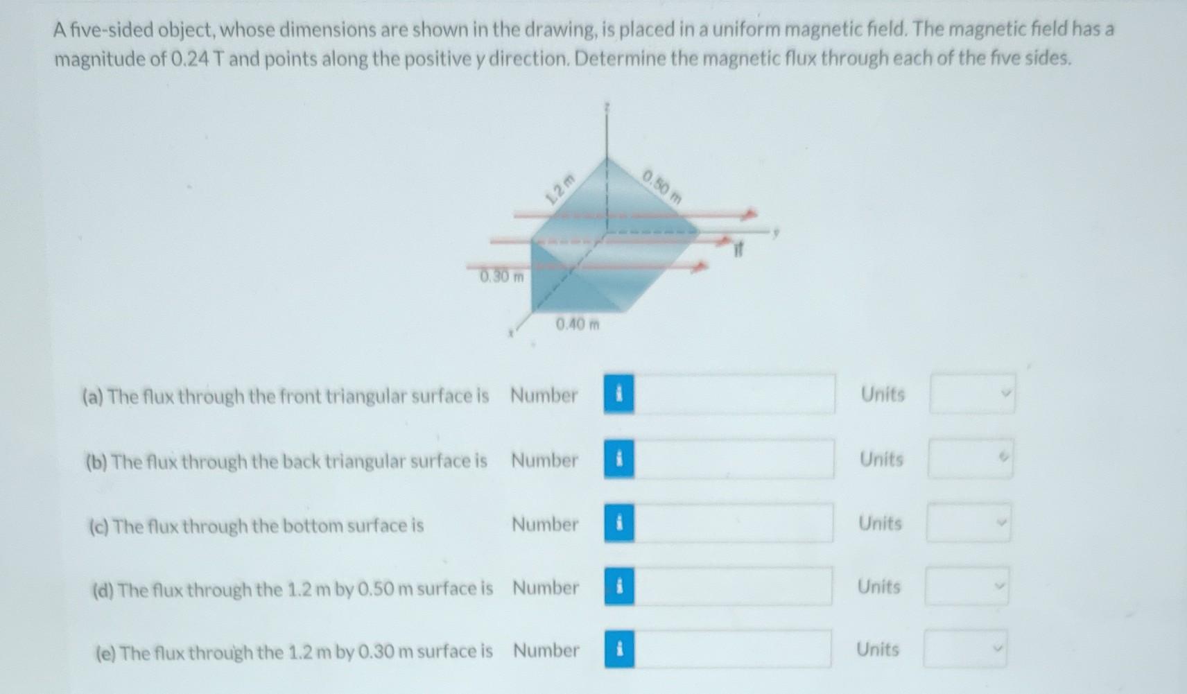 Solved A five-sided object, whose dimensions are shown in | Chegg.com